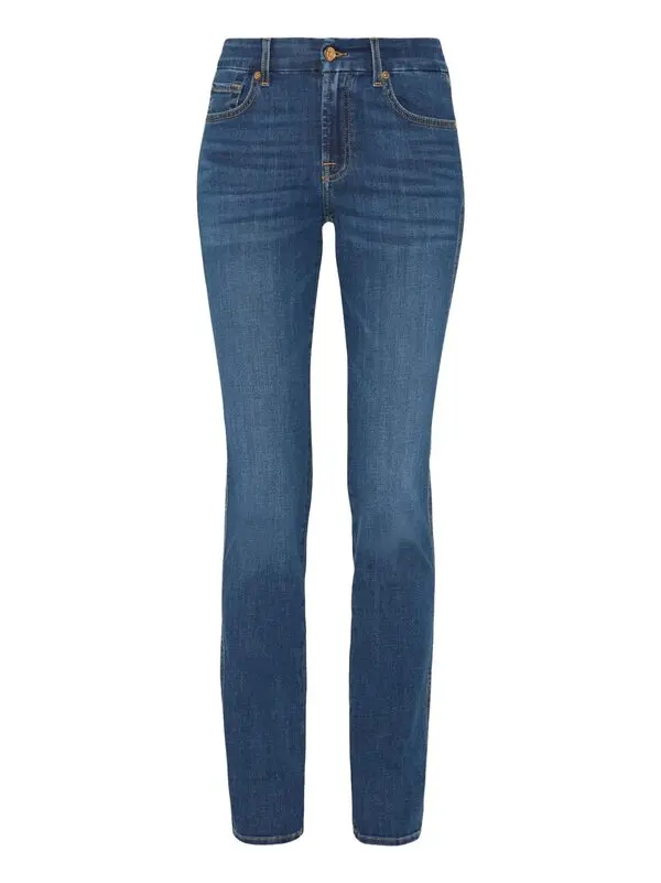 7 For All Mankind Kimmie Straight Duchess Jeans - Mid Blue