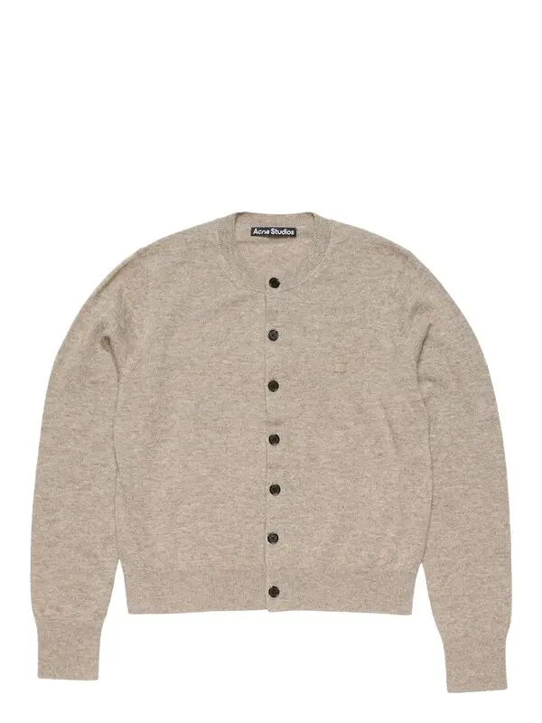 Acne Studios Fitted Yak Wool Cardigan - Grey Melange