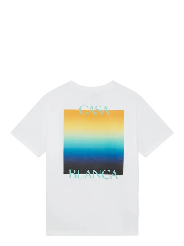 Casablanca Gradient Square Short Sleeve T-shirt - Yellow