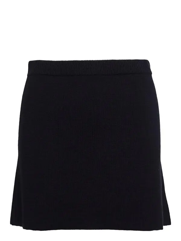 WAKAKUU Coventry Wool Mini Skirt - Black