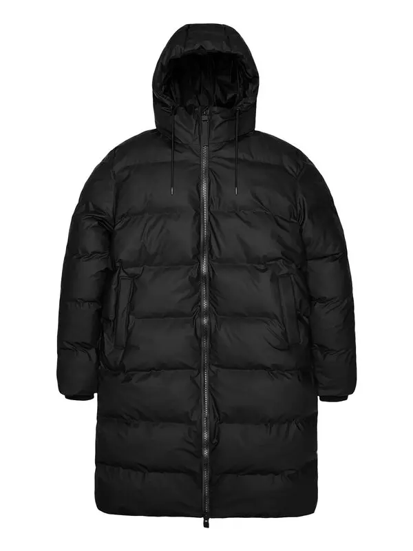 Rains Jacket Alta Long Puffer - Black