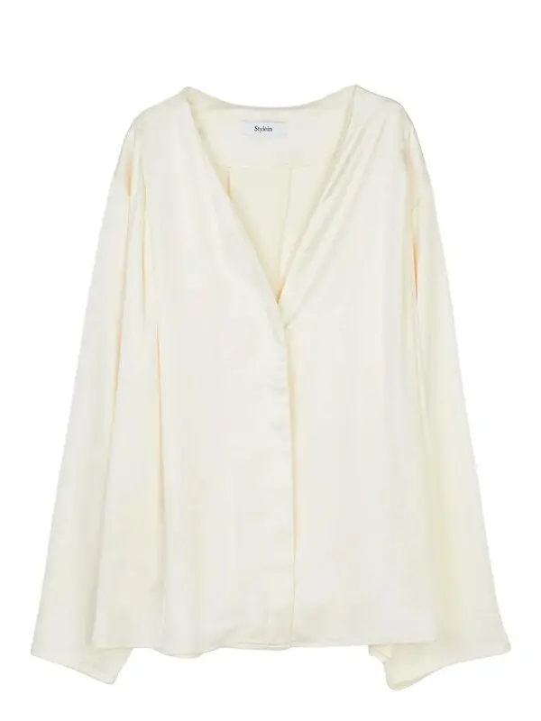 Stylein Marby Satin Blouse - Ivory