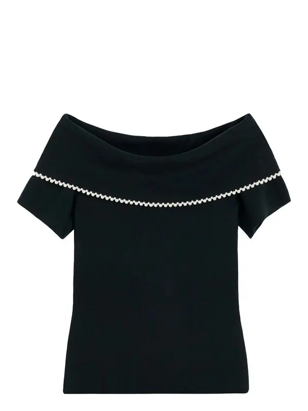 BY MALENE BIRGER Hetha Off-shoulder Top - Black