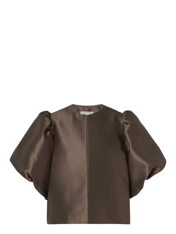 MALINA Cleo Pouf Sleeve Blouse - Chocolate