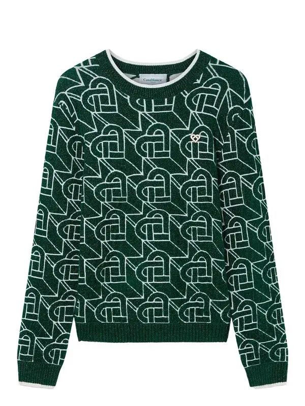 Casablanca Heart Monogram Jumper - Multicolor
