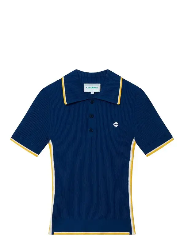 Casablanca Rib Polo Shirt - Yellow