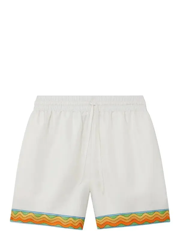 Casablanca Afro Cubism Tennis Club Silk Shorts - Multicolor