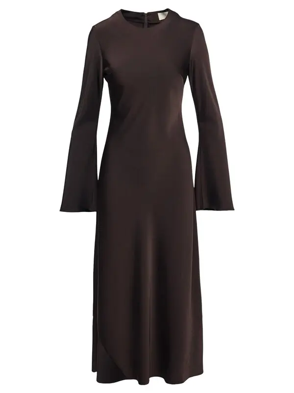 WAKAKUU Albina Satin Maxi Dress - Brown