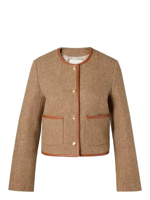 MALINA Ninette Dressed Wool Jacket - Taupe