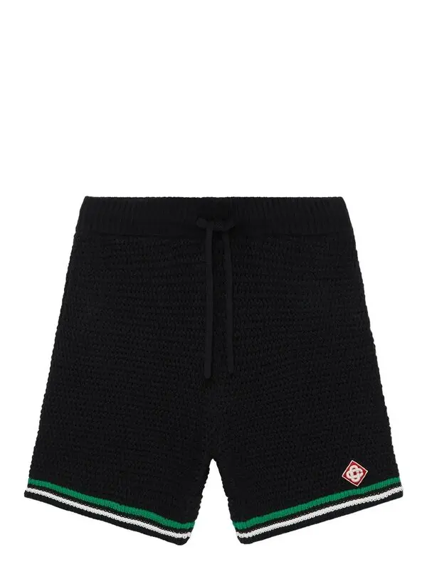 Casablanca Tennis Crochet Shorts - Green
