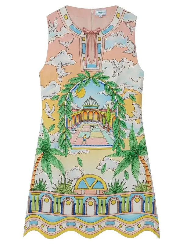 Casablanca Paysage Ideal Cocktail Mini Dress - Multicolor