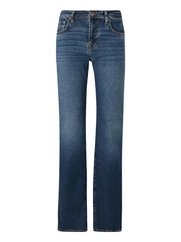 7 For All Mankind Calie Straight Cisco Jeans - Dark Blue Wash