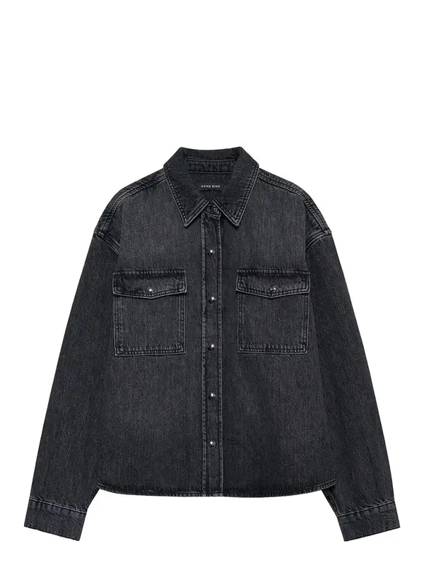 ANINE BING Shirt Paxton - Washed Black
