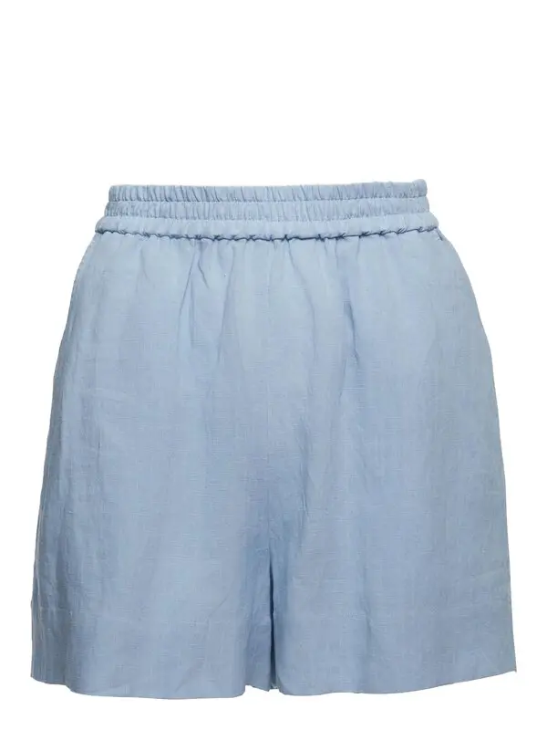 WAKAKUU Hamptons Linen Shorts - Light Blue