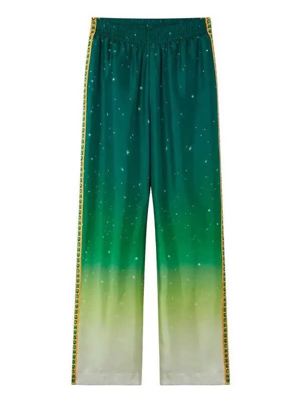Casablanca Joyaux D'afrique Silk Trousers - White