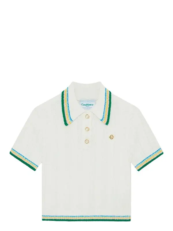 Casablanca Rib Boucle Polo Shirt - Multicolor