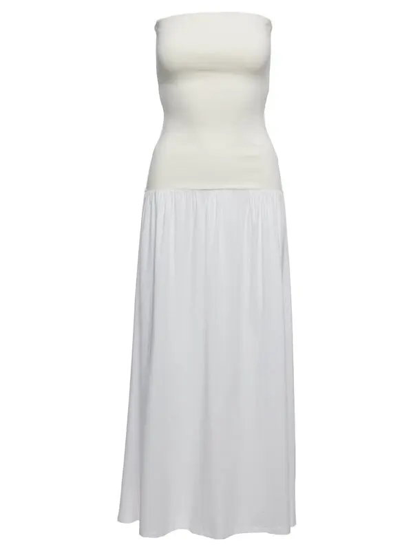 WAKAKUU Corfu Sleeveless Tube Dress - Vanilla