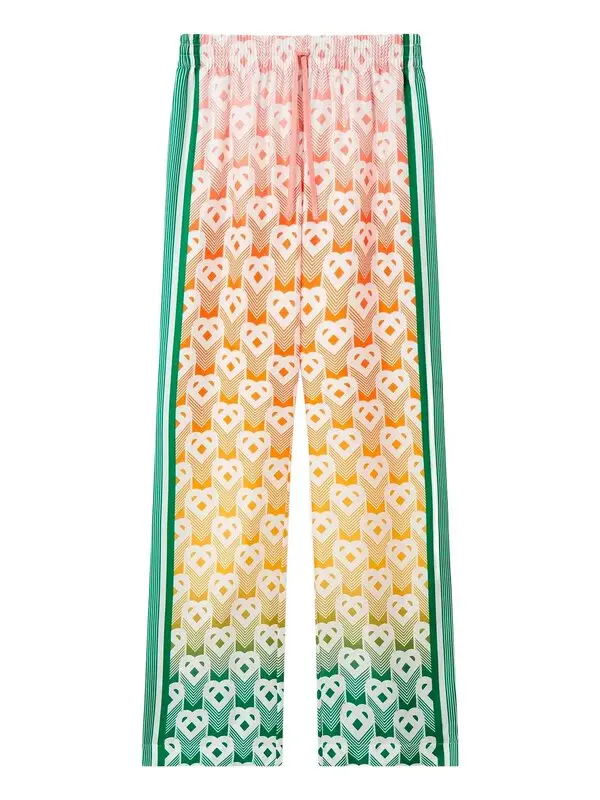 Casablanca Gradient Heart Monogram Wide Leg Trousers - Multicolor