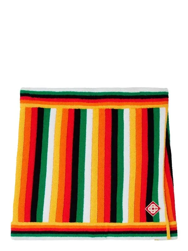 Casablanca Striped Towelling Mini Skirt - Multicolor