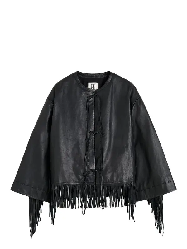 BY MALENE BIRGER Zoena Leather Jacket - Black