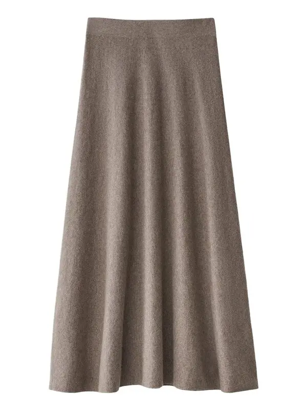 LISA YANG Torie Cashmere Skirt - Brown