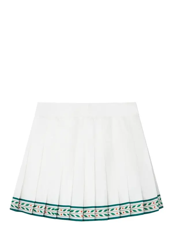 Casablanca Laurel Silk Tennis Mini Skirt - Multicolor