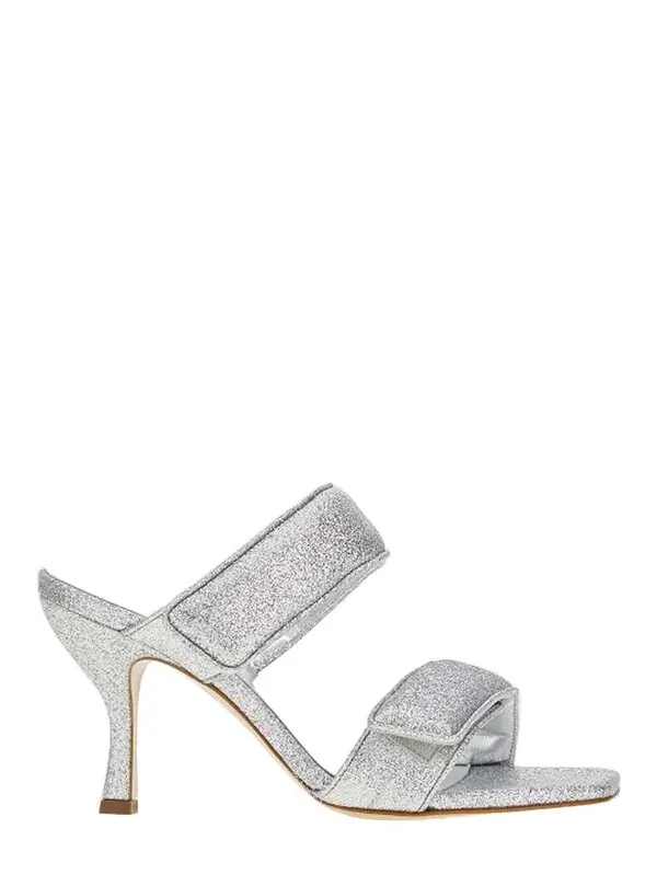 GIA BORGHINI Glitter Heeled Sandals - Silver