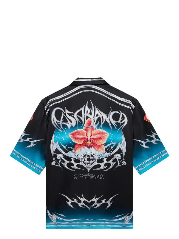 Casablanca Blades Short Sleeve Silk Sat - Red