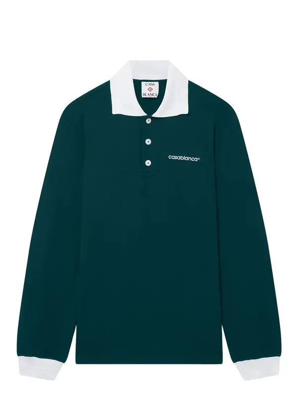 Casablanca Long Sleeve Polo Shirt - Multicolor