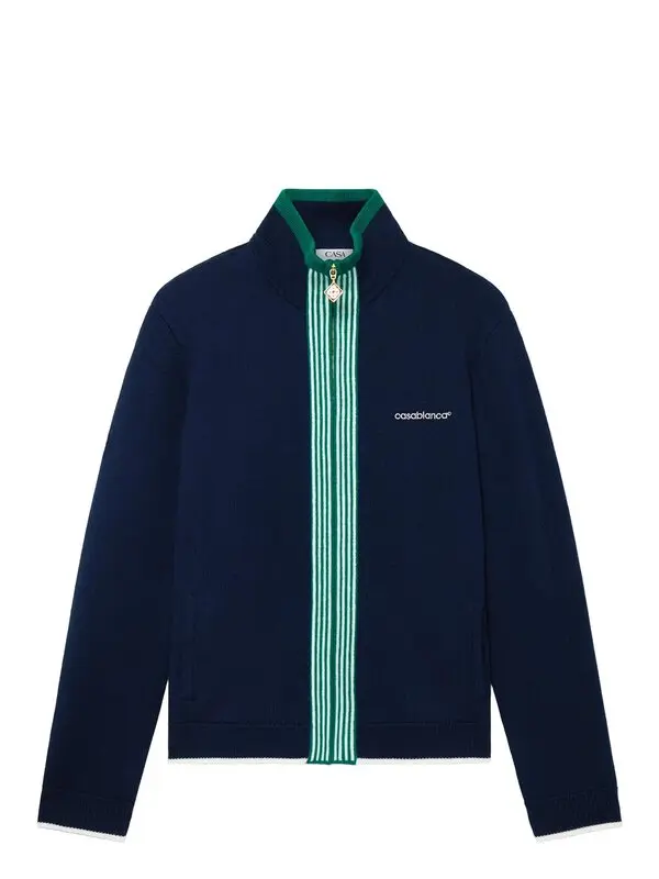 Casablanca Knit Tennis Track Jacket - Multicolor
