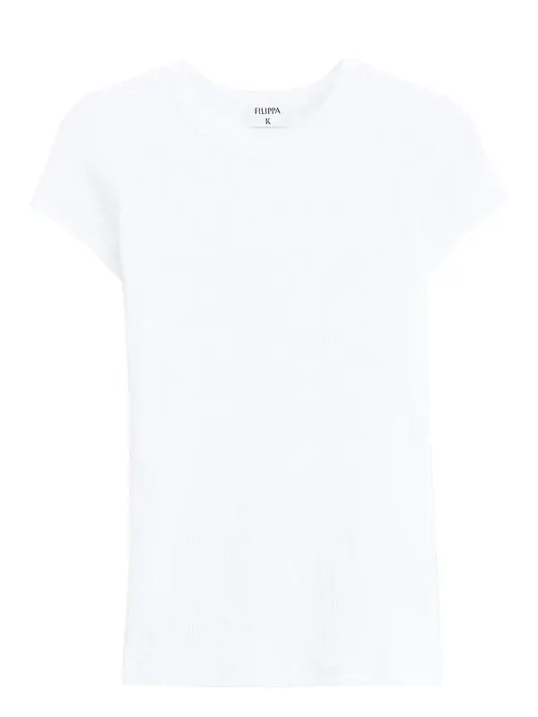 Filippa K T-shirt Fine Rib - White