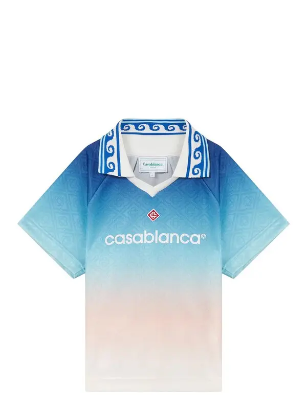 Casablanca Jacquard Monogram Football Shirt - Blue