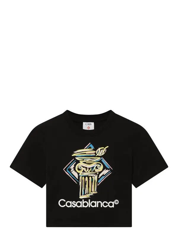 Casablanca Diamond Column Baby Short Sleeve T-shirt - Multicolor