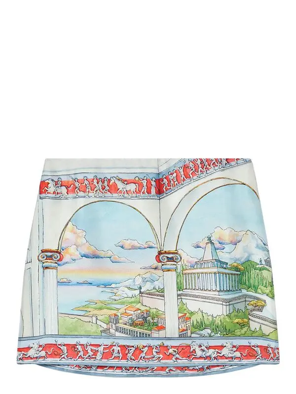 Casablanca Le Passage Silk Mini Skirt - Multicolor