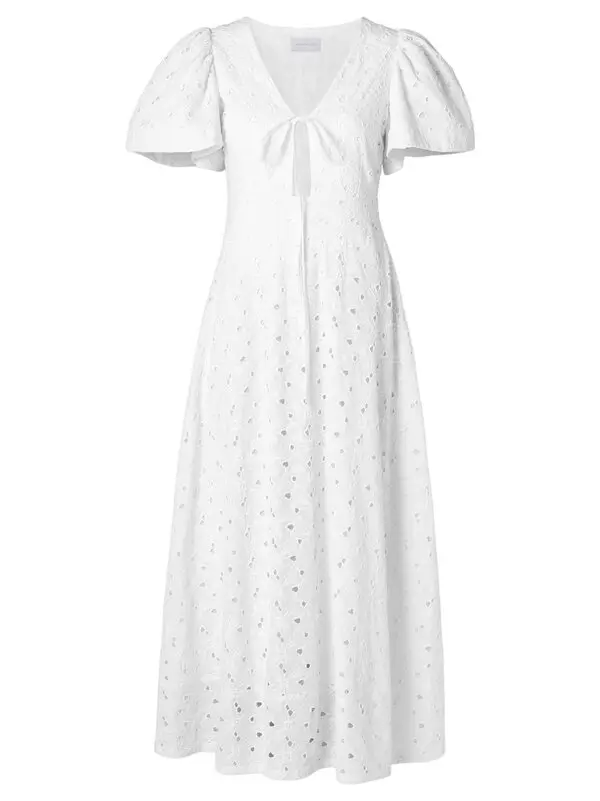 MandiBreeze A-line Broderie Anglaise Dress - White