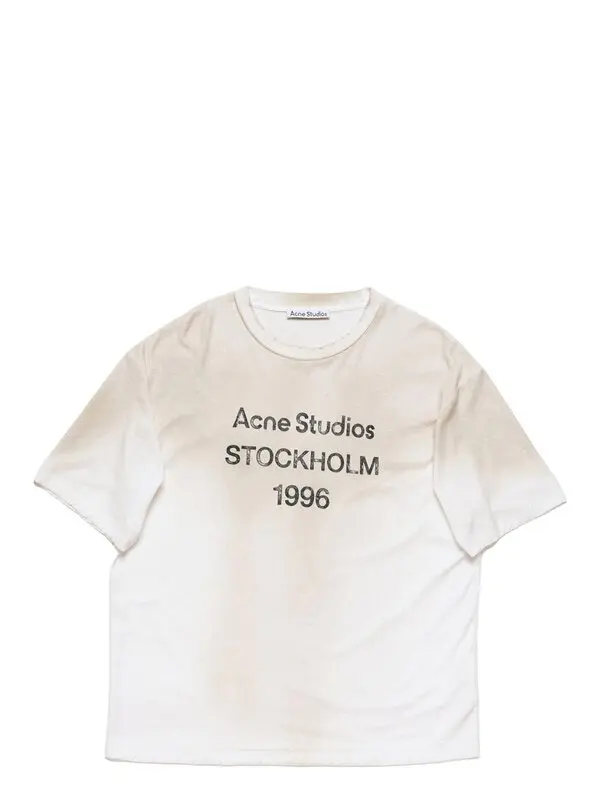 Acne Studios T-shirt With Logo - Dusty Pink,khaki