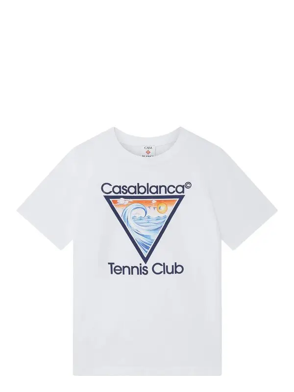 Casablanca Tennis Club Icon Short Sleeve T-shirt - Multicolor