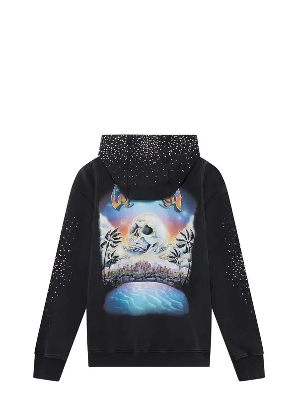 Casablanca La Prémonition Crystal Embellished Zip Hooded Sweatshirt - Multicolor