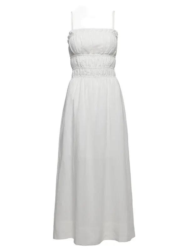 WAKAKUU Verona Linen Maxi Dress - White