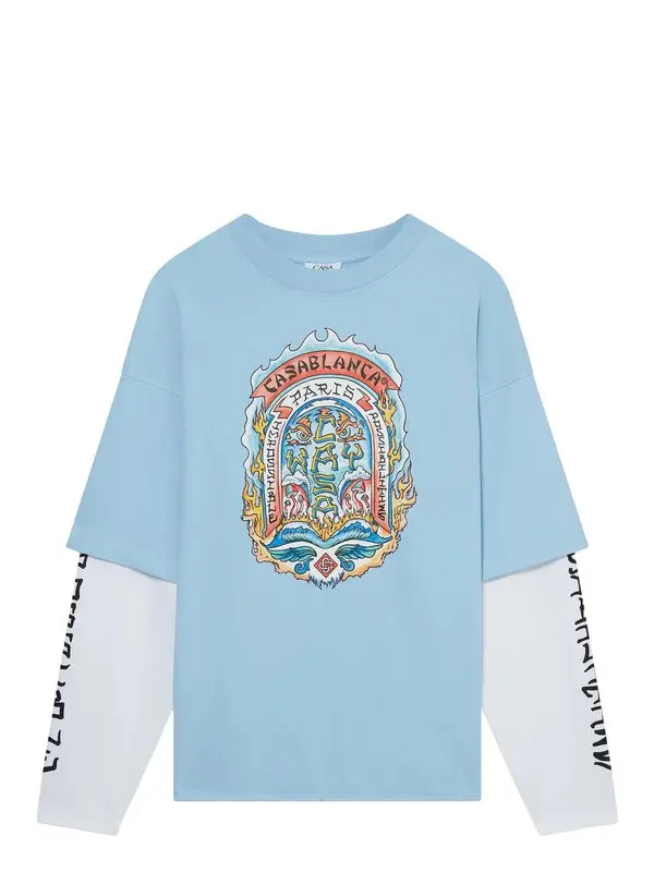 Casablanca Casa Way Skate Double Layer T-shirt - Multicolor
