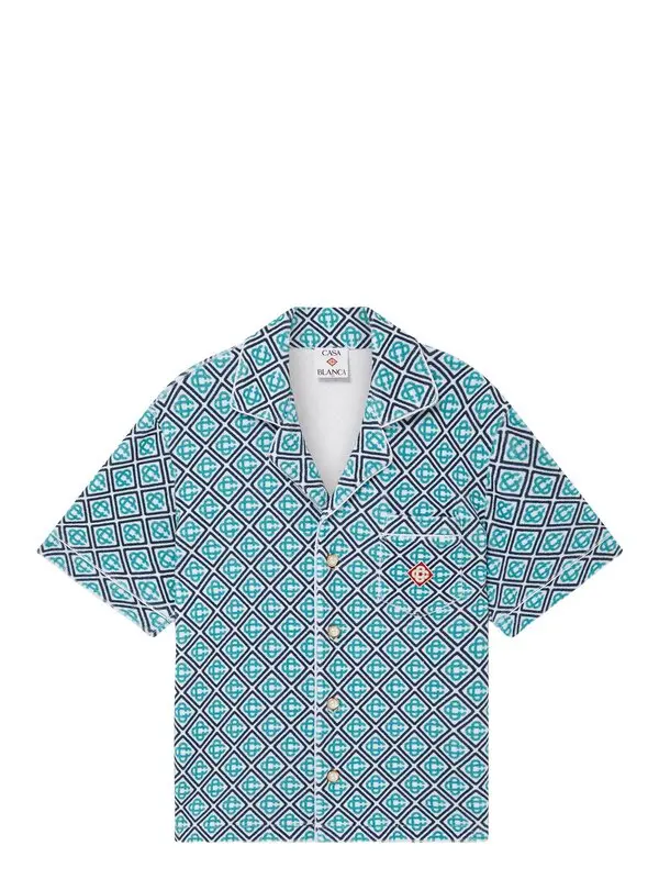 Casablanca Monogram Short Sleeve Towelling Shirt - Multicolor