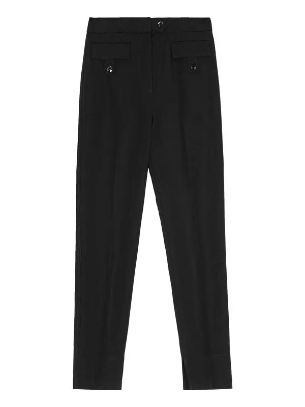 GANNI Light Twill Suiting Trousers - Black