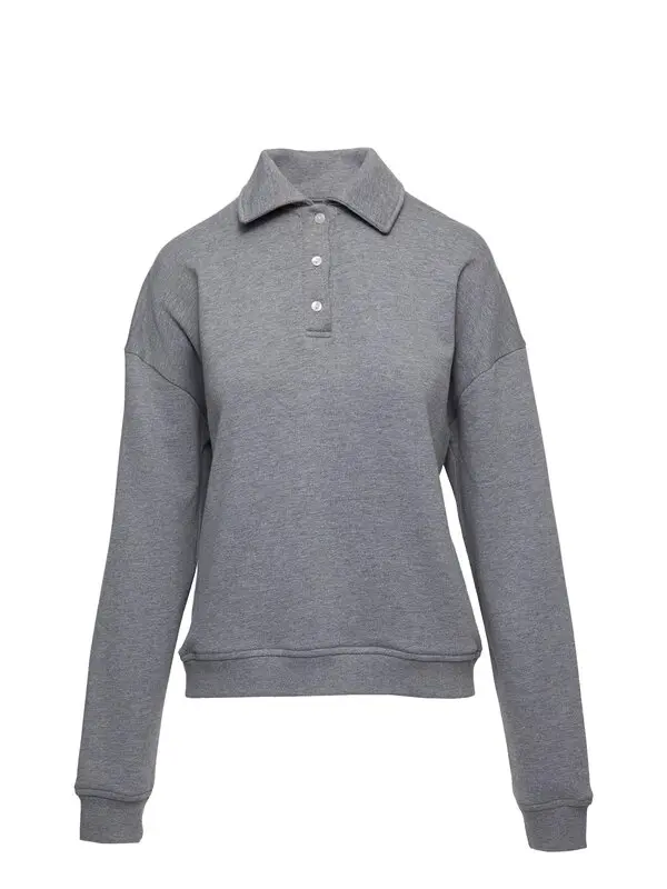 WAKAKUU Sweatshirt Polo - Grey