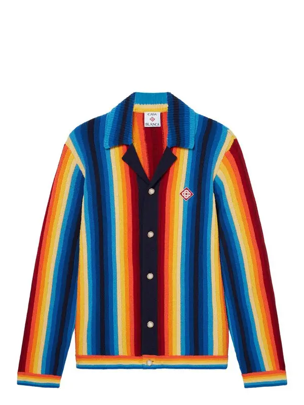 Casablanca Gradient Stripe Towelling Jacket - Multicolor