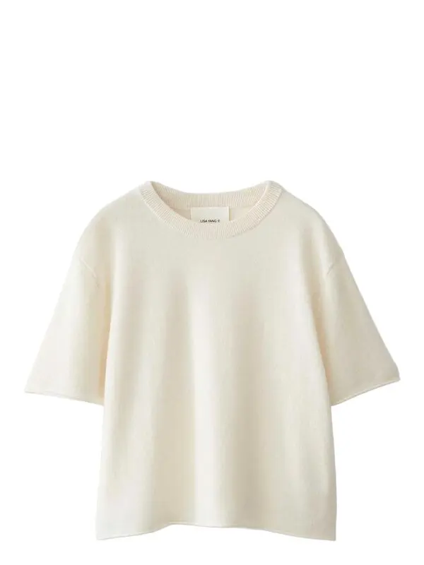 LISA YANG Cila Fine Knit T-shirt - Offwhite