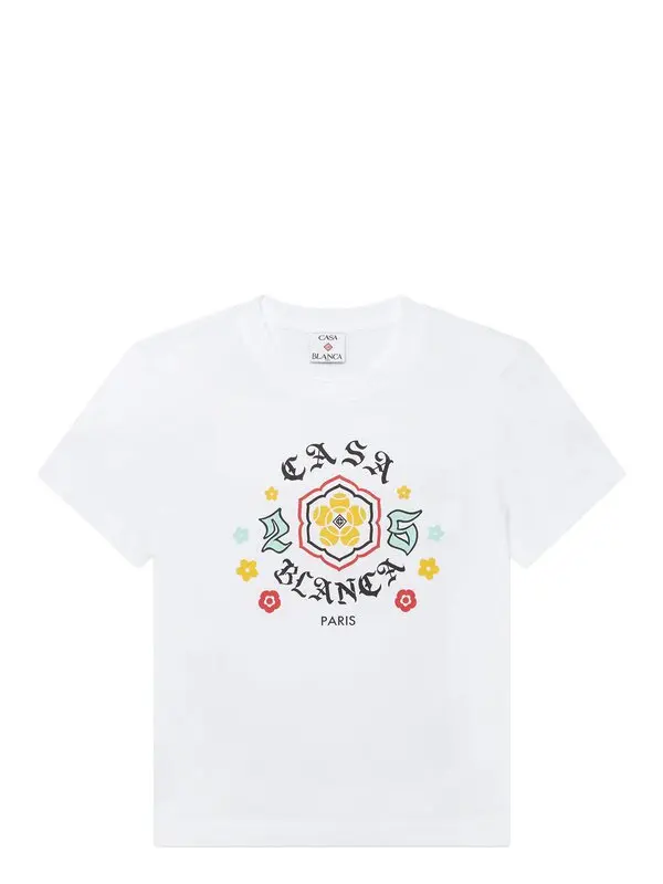 Casablanca Emblem Fitted Short Sleeve T-shirt - Multicolor