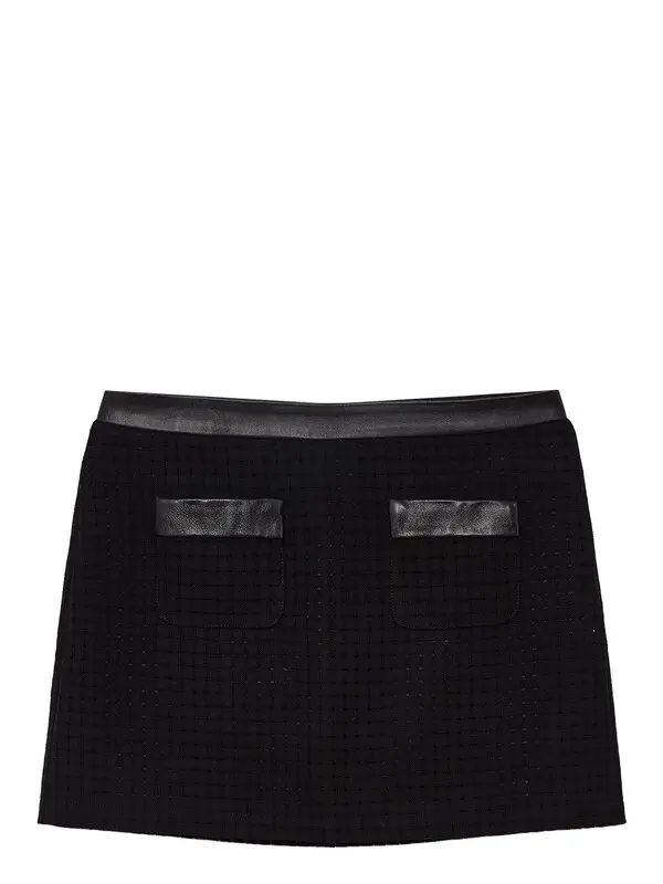 Casablanca Open Weave Mini Skirt - Multicolor