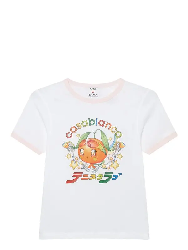 Casablanca Mascot Ringer Short Sleeve T-shirt - Orange