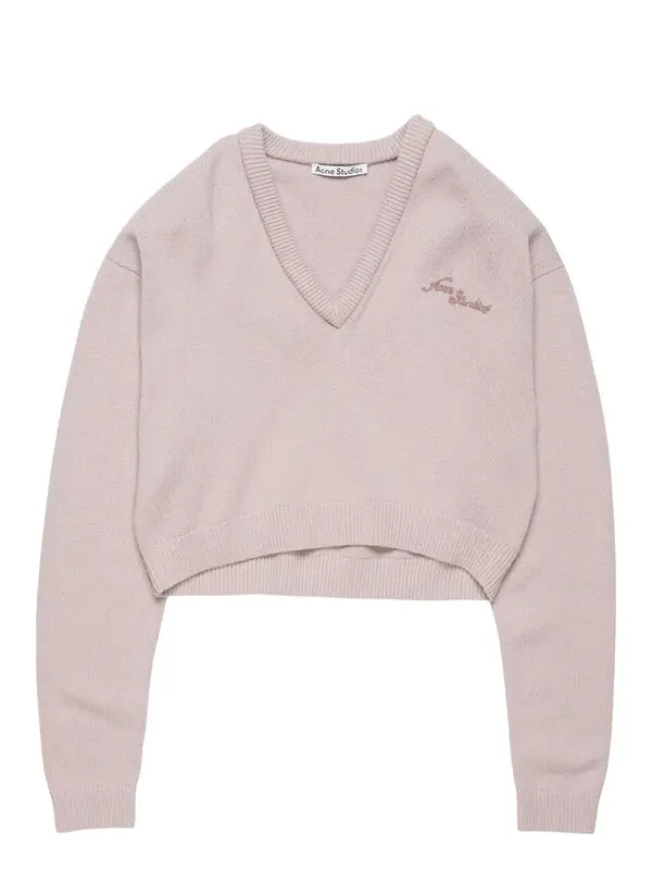 Acne Studios Wool V-neck Sweater - Grey