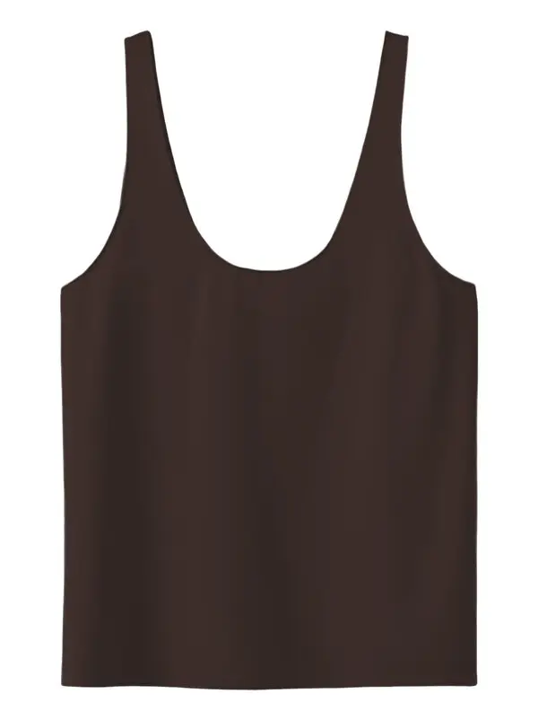 Almada Label Romy Satin Tank - Chocolate